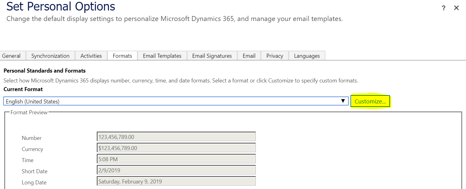 How To Set Date Format at Organization or User Level | The xRM Blog by ...
