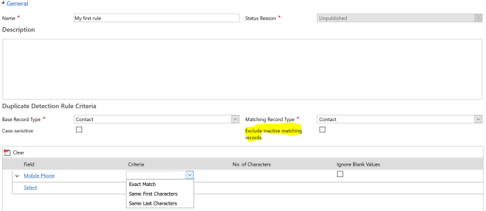 Make your first duplicate detection rule | The xRM Blog by xRM Consulting